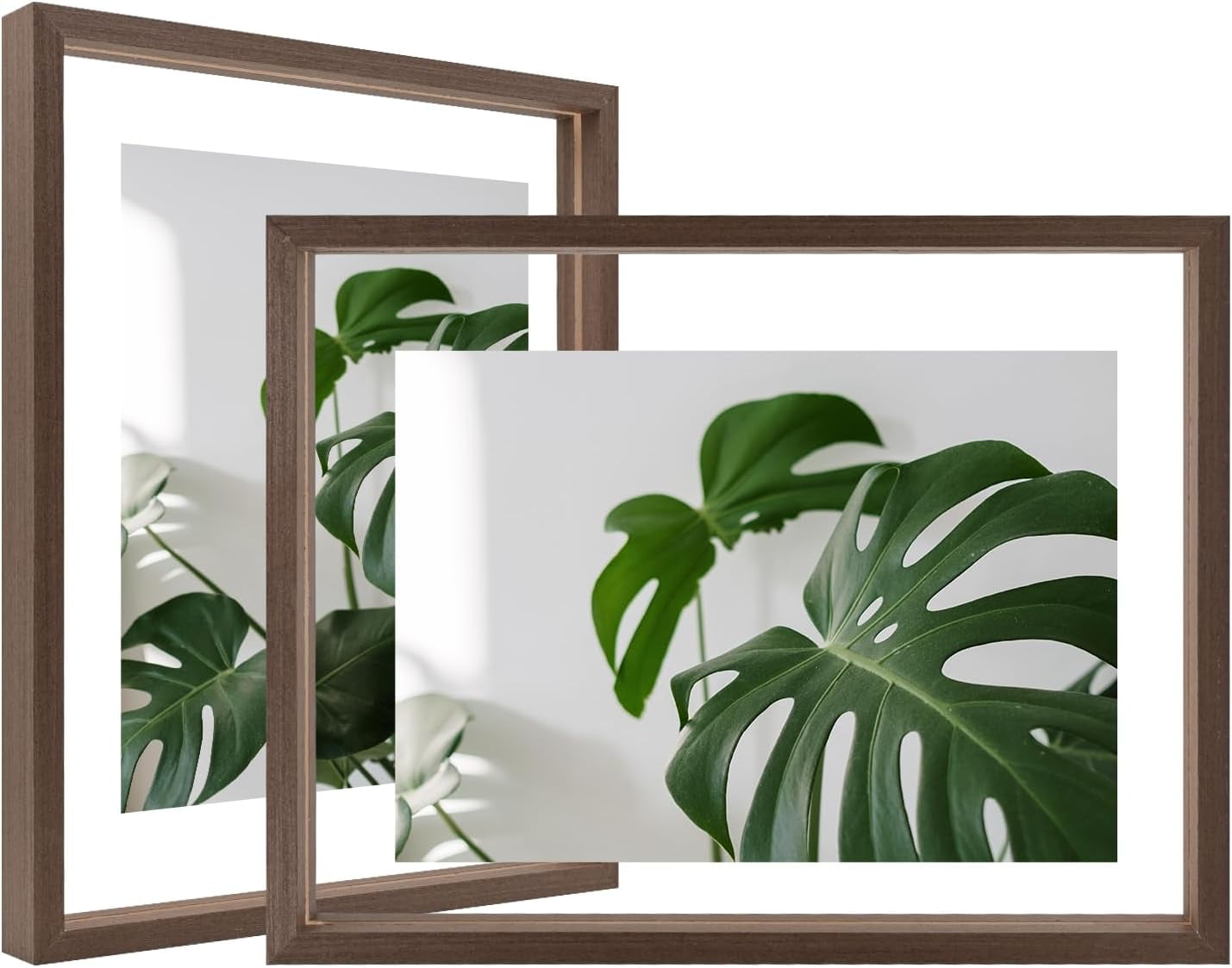 8.5x11 Floating Frames Set of 2, Double Plexiglass Picture Frame, Made ...