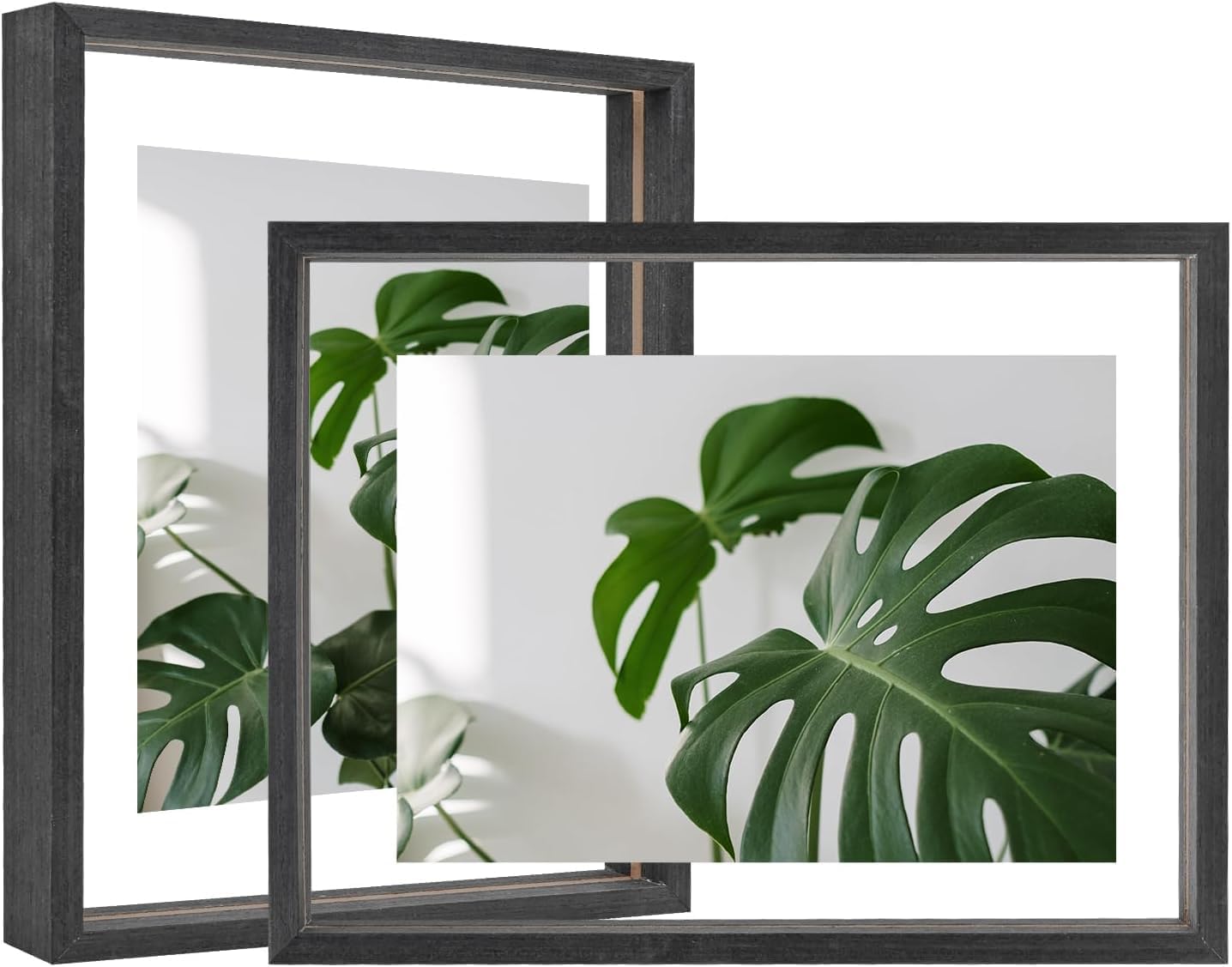 8.5x11 Floating Frames Set of 2, Double Plexiglass Picture Frame, Made ...