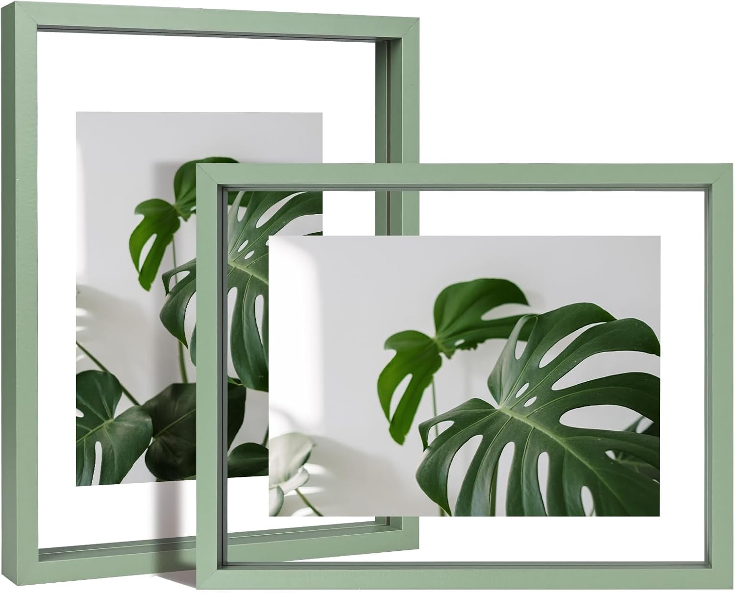 8.5x11 Floating Frames Set of 2, Double Plexiglass Picture Frame, Made ...