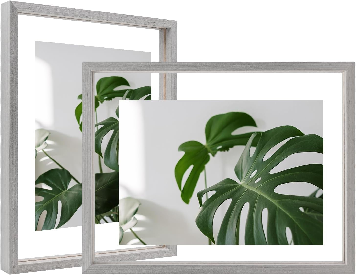 8.5x11 Floating Frames Set of 2, Double Plexiglass Picture Frame, Made ...