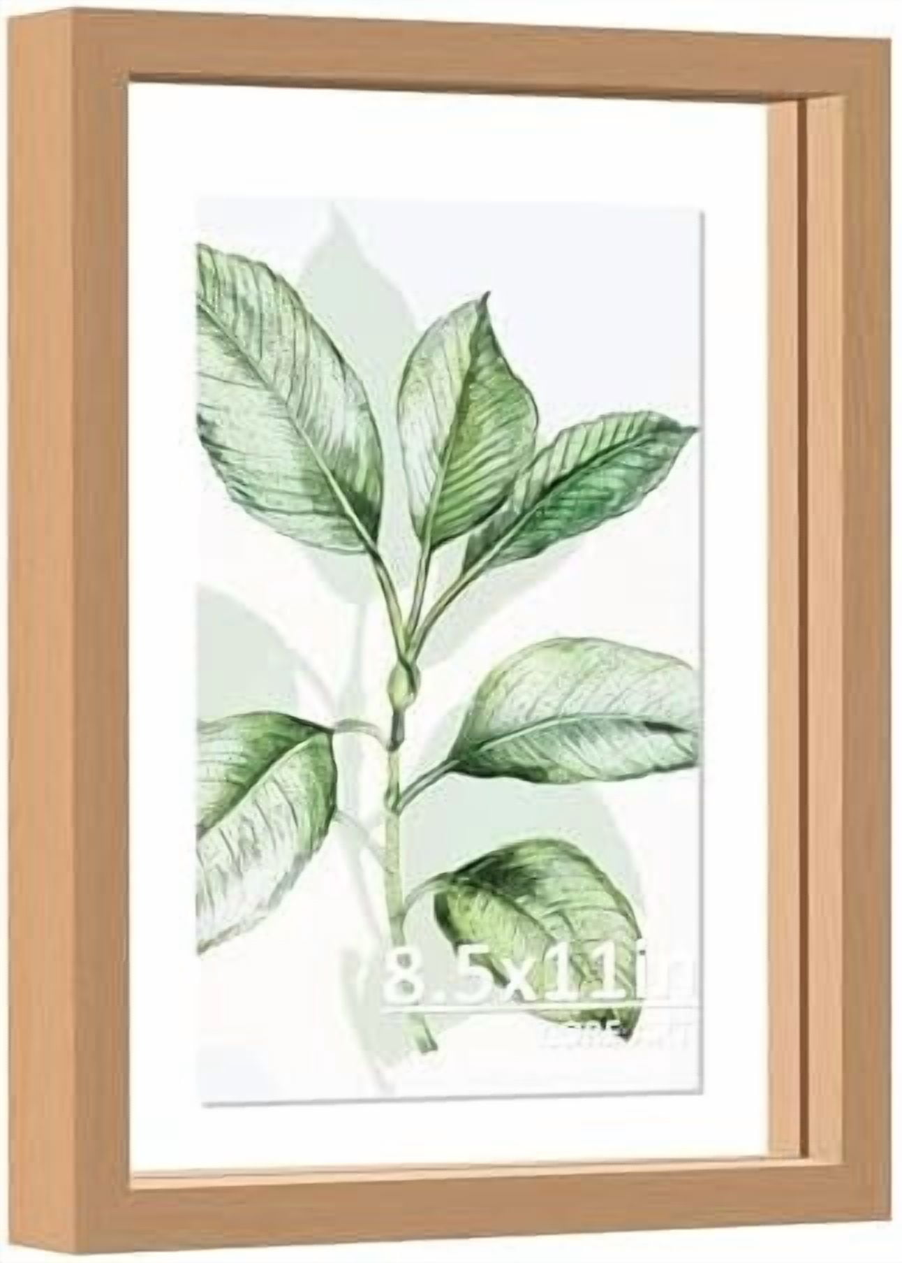 8.5x11 Floating Picture Frame,Double Plexglass Floating Frame for 5x7 ...