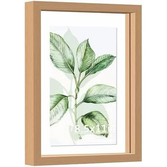 8.5x11 Floating Picture Frame,Double Plexglass Floating Frame for 5x7 ...