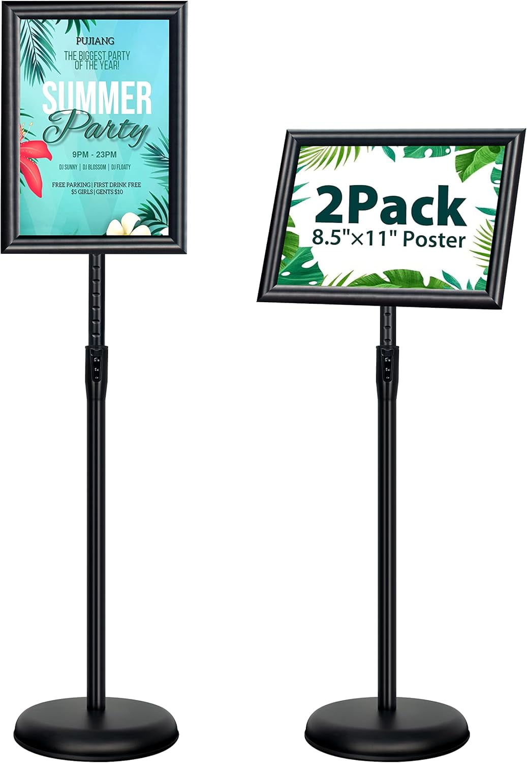 8.5x11 Inch Adjustable Sign Holder Poster Stand, Heavy Duty Floor Sign ...