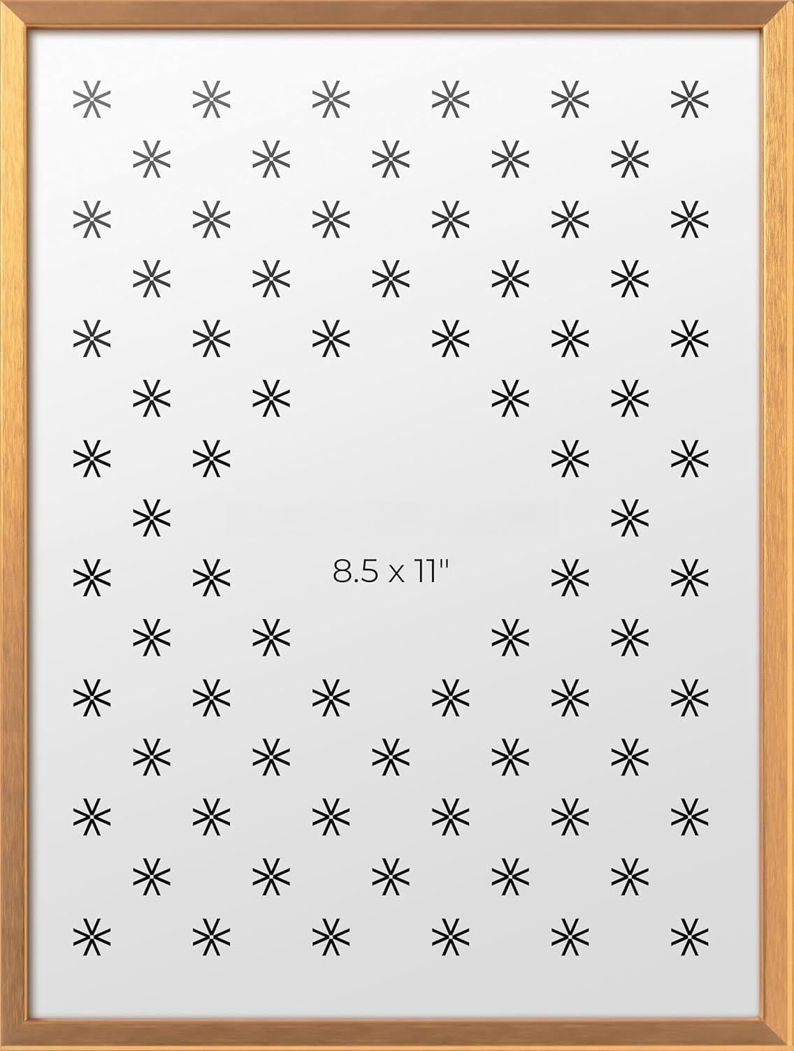 8.5x11 Old Gold Frame - Sleek Aluminum Certificate Frame for Wall or ...