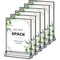8.5x11 Picture Frame Black Acrylic Sign Holder Double-Sided Display ...