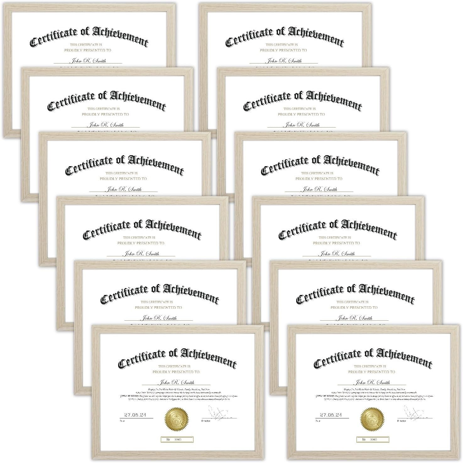 8.5x11 Picture Frame Certificate Frames ,Set of 12 Frames Bulk for ...