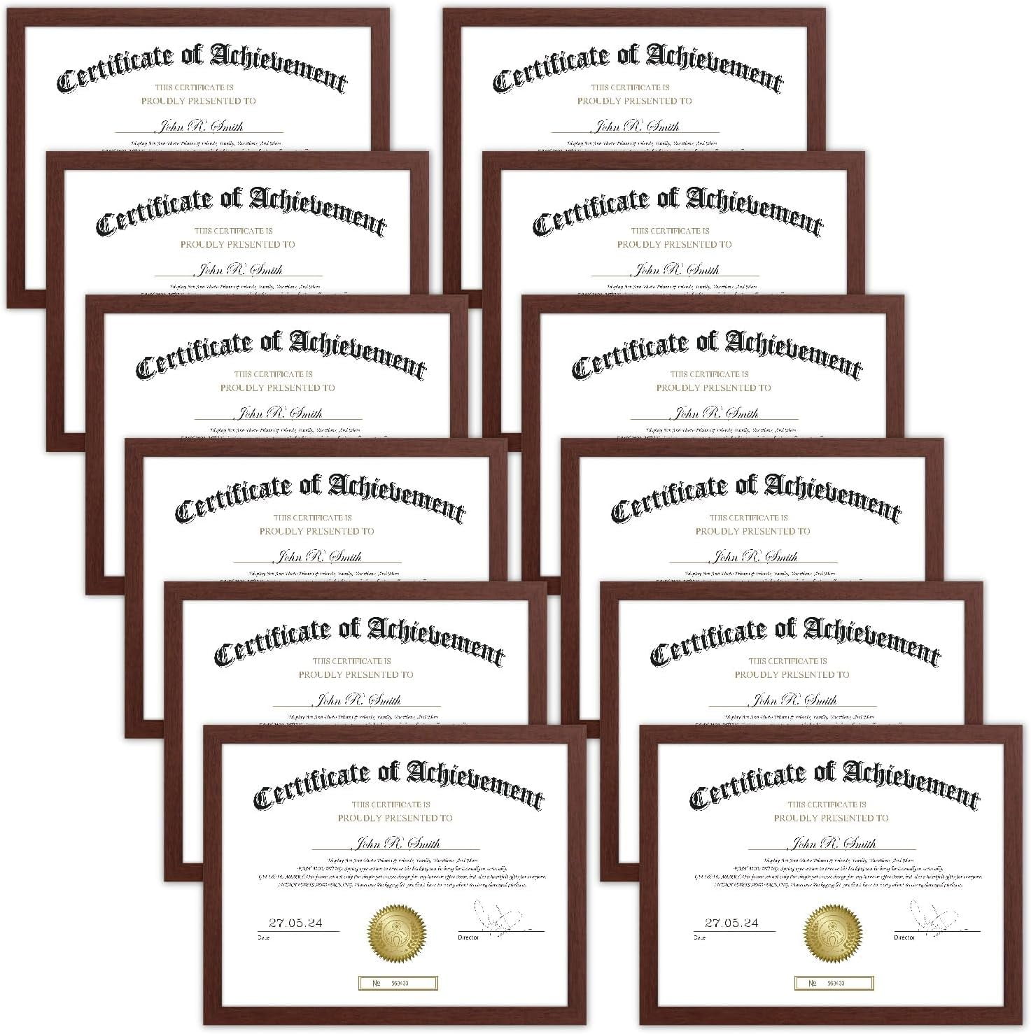 8.5x11 Picture Frame Certificate Frames ,Set of 12 Frames Bulk for ...
