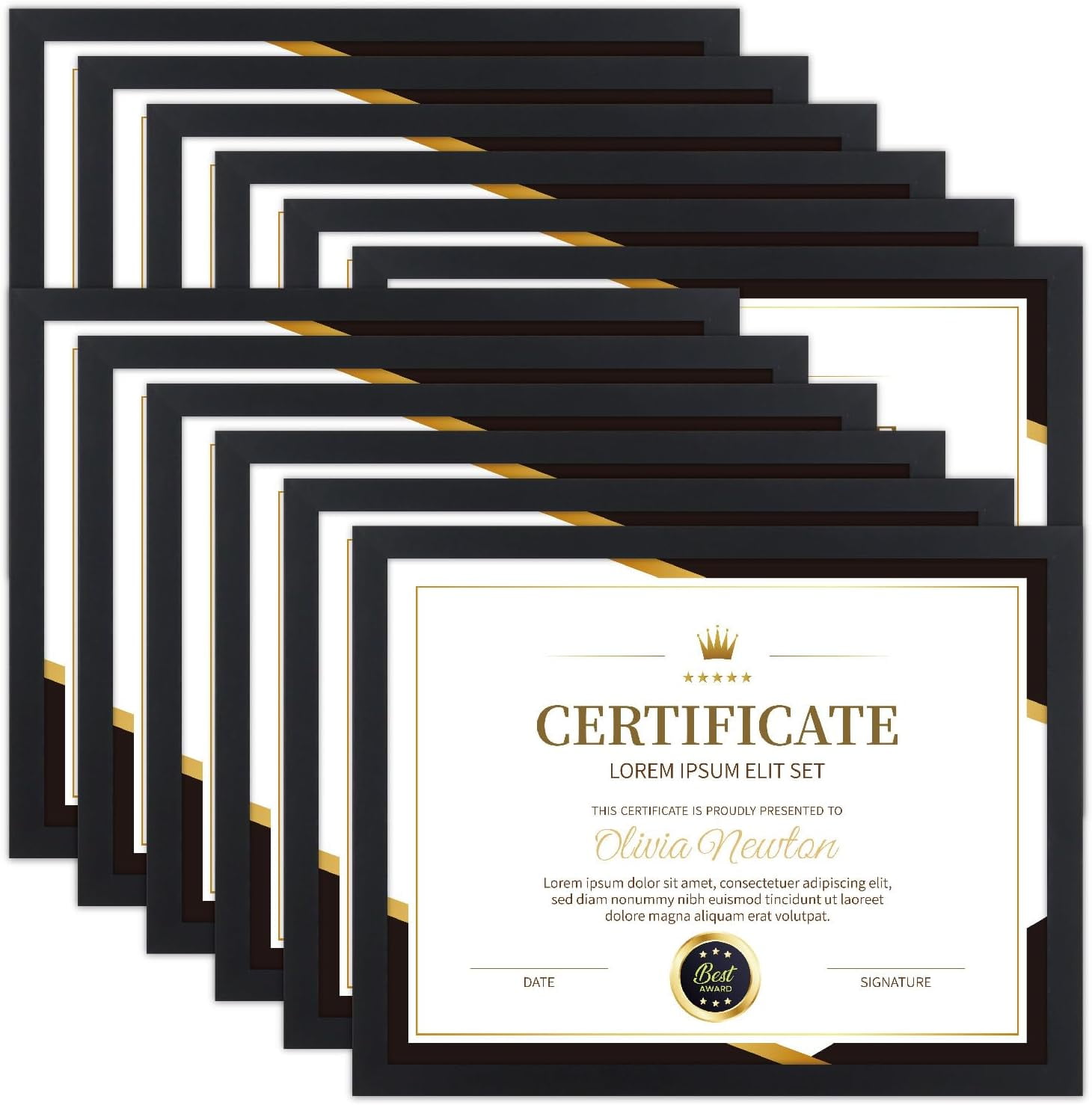 8.5x11 Picture Frame Certificate Frames ,Set of 12 Frames Bulk for ...