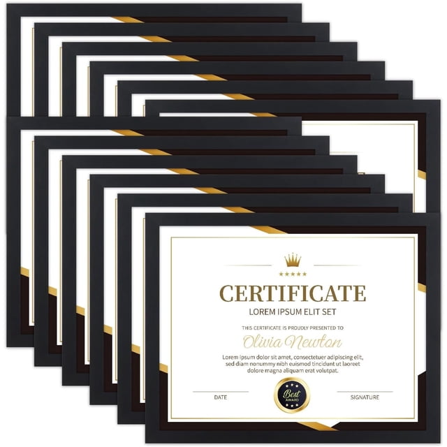 8.5x11 Picture Frame Certificate Frames ,Set of 12 Frames Bulk for ...