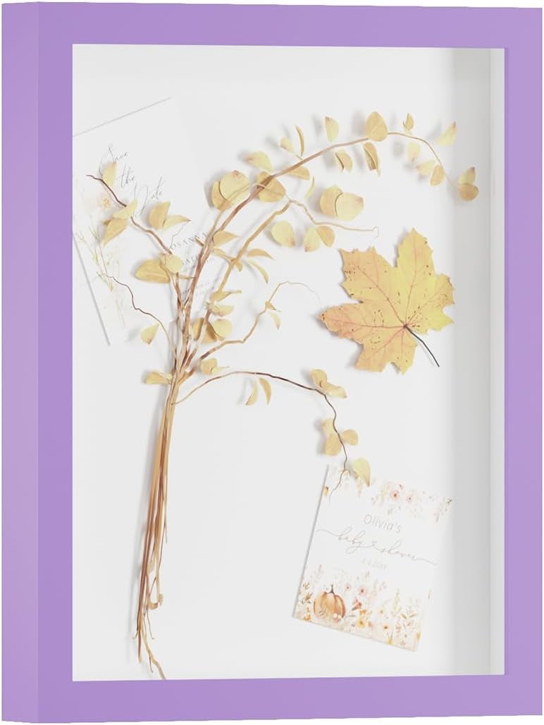 8.5x11 Shadow Box Frame Display Case with Real Glass, Picture Frame for ...