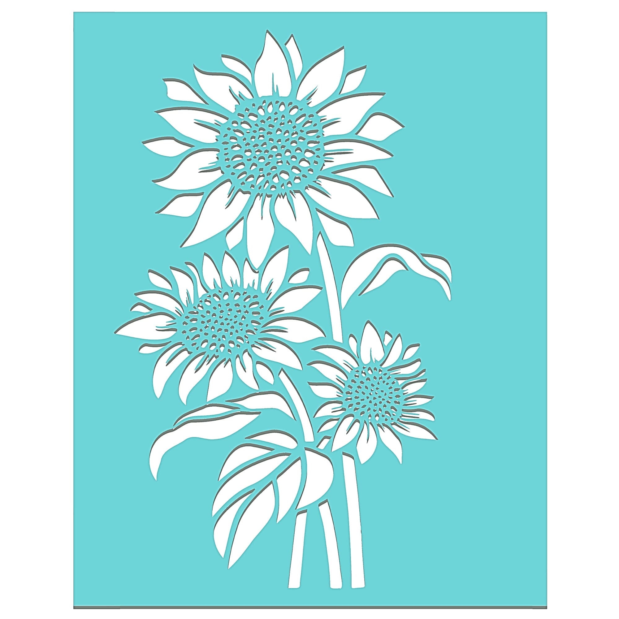 8.5x11 Sunflower Silkscreen Stencil, DIY Reusable Mesh Adhesive ...