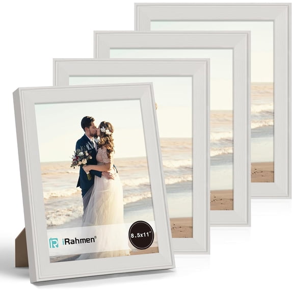 8.5x11 Vintage Picture Frame - High Definition Real Glass Wooden Photo ...