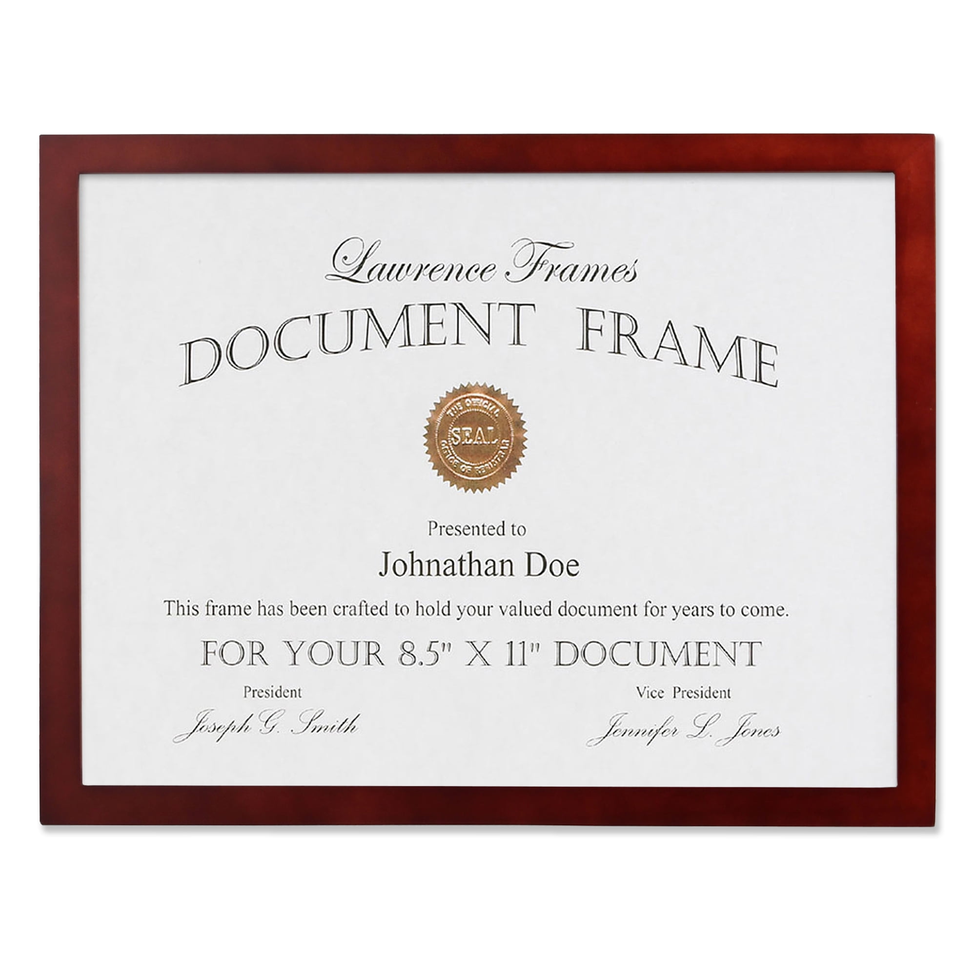 8.5x11 Walnut Wood Certificate Picture Frame - Gallery Collection ...