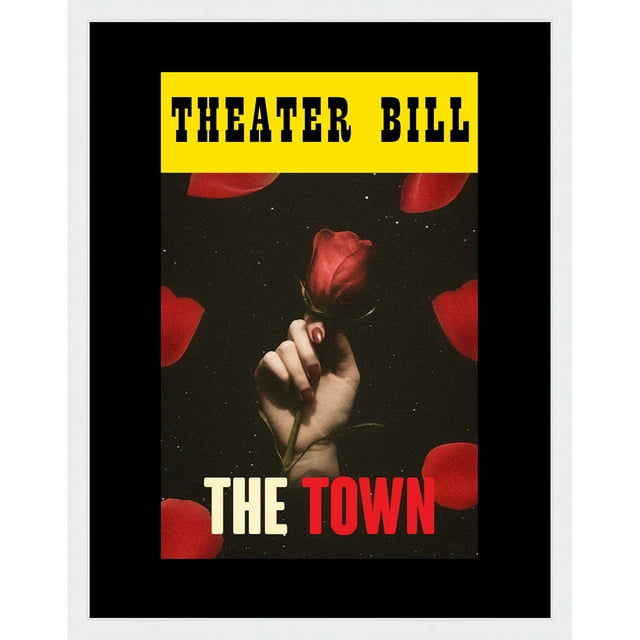 8.5x11 White Playbill Frame with Black Mat with 1 Opening to Display 1 ...