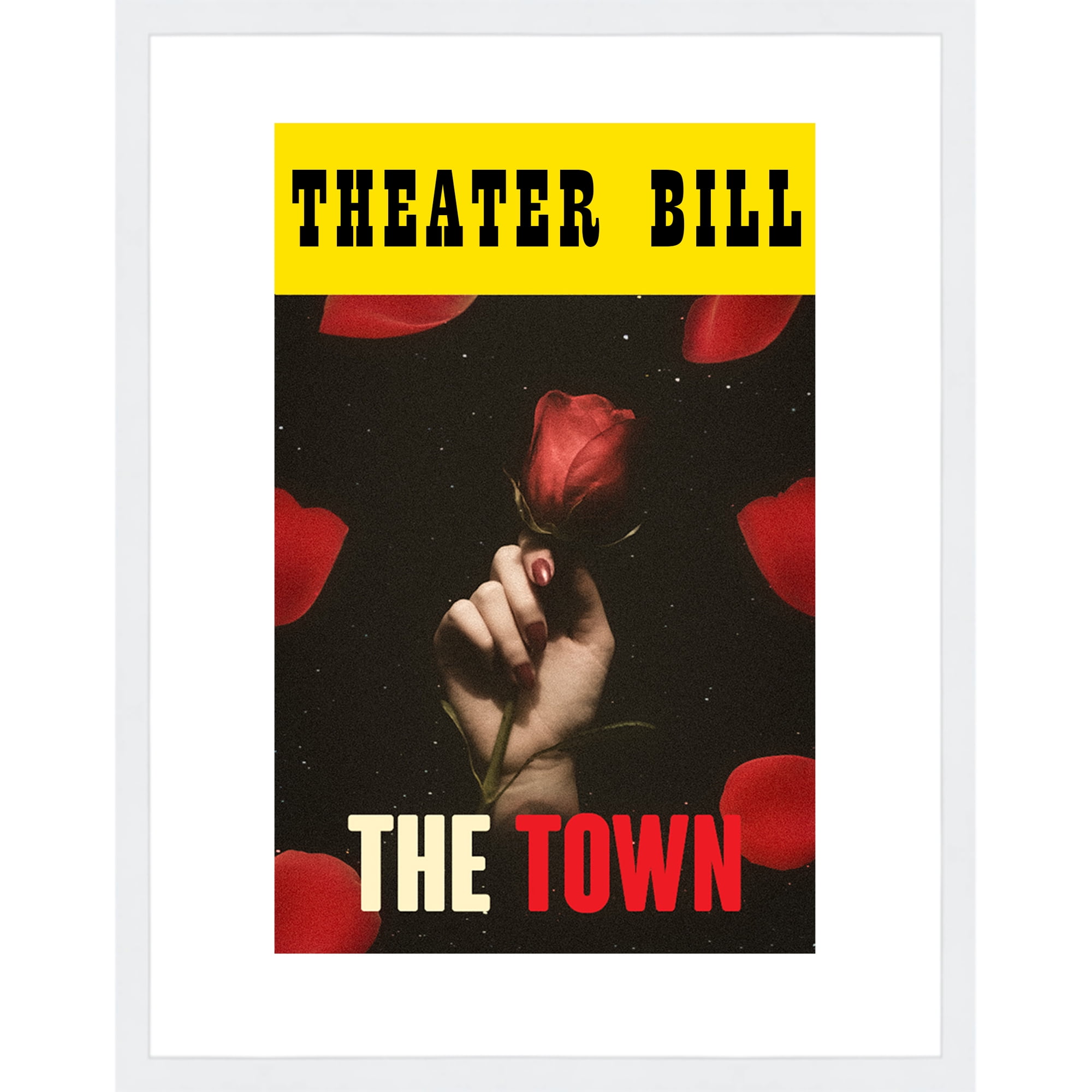 8.5x11 White Playbill Frame with White Mat with 1 Openings to Display 1 ...