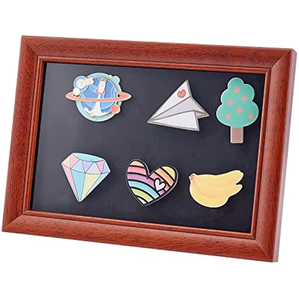 6x8.5 Inch Pin Display Frame Shadow Box, Wooden Military Medal Case ...