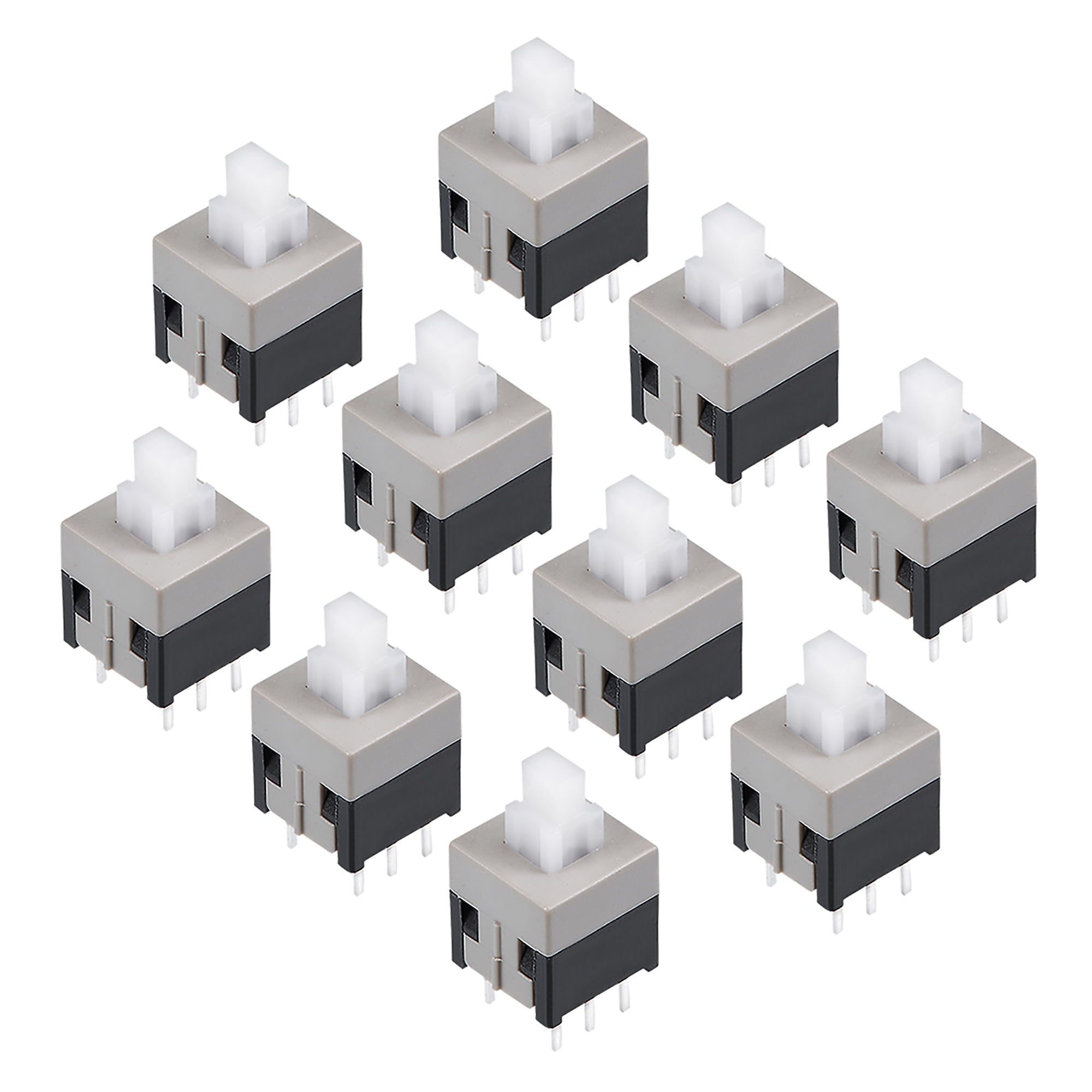 8.5x8.5x18mm DIP Tact Tactile Push Button Switch Latching 6 Pin 10PCS ...