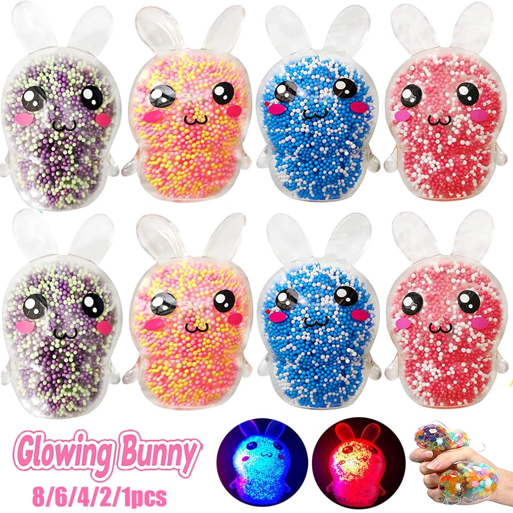 8/6/4/2/1pcs Squeeze Toy Easter Bunny Flash Light Grape Ball Sensory ...
