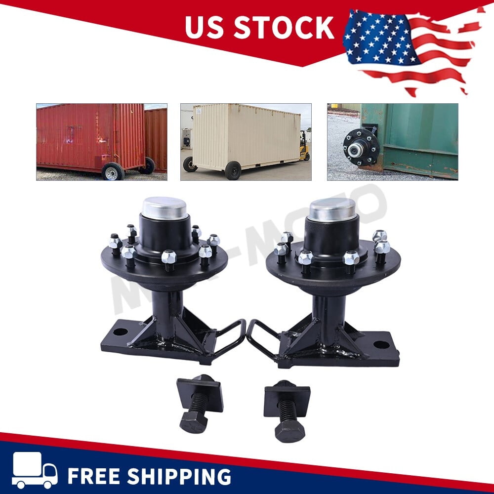 8 × 6.5 Lug Superior Shipping Container Wheels and Bolt-on Spindle Kits ...