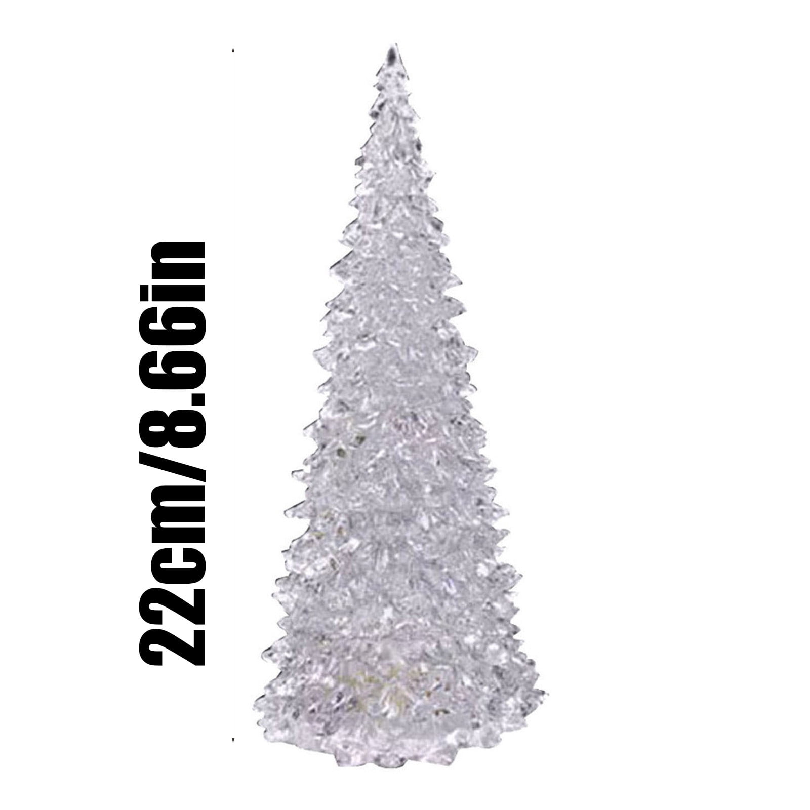 8.6" Acrylic Christmas Tree Lamp, 7 Colors Changing Light, Colorful ...