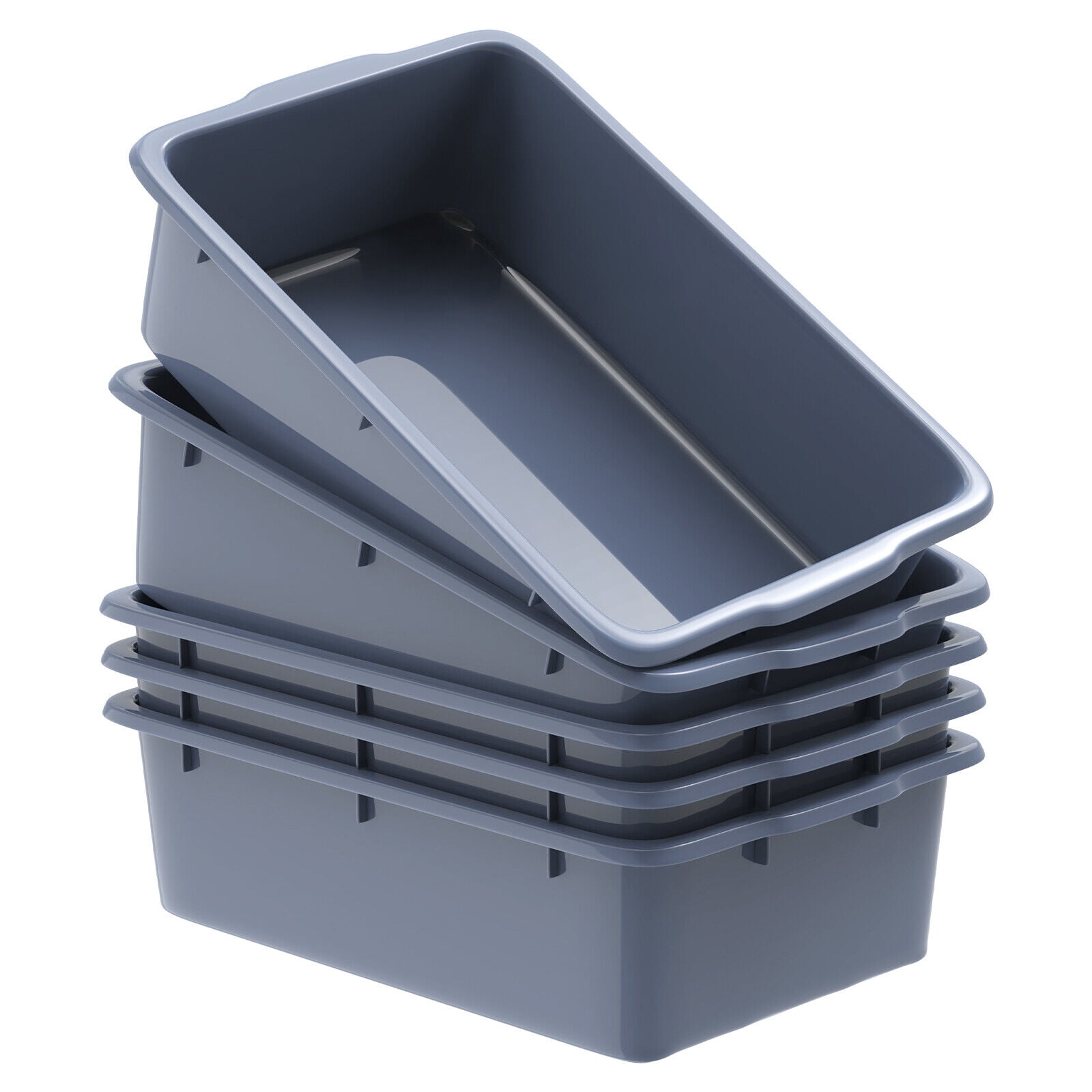 8.6 Gallon Extra Large Commercial Bus Box/Utility Tub PVC Storage Bin ...