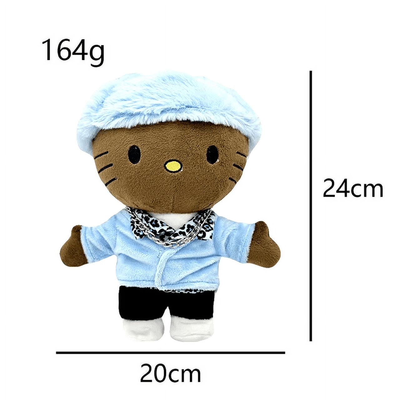 8.6" Hello Kity Plush Doll Rapper Anime Plush Toy Stuffed Doll Soft ...