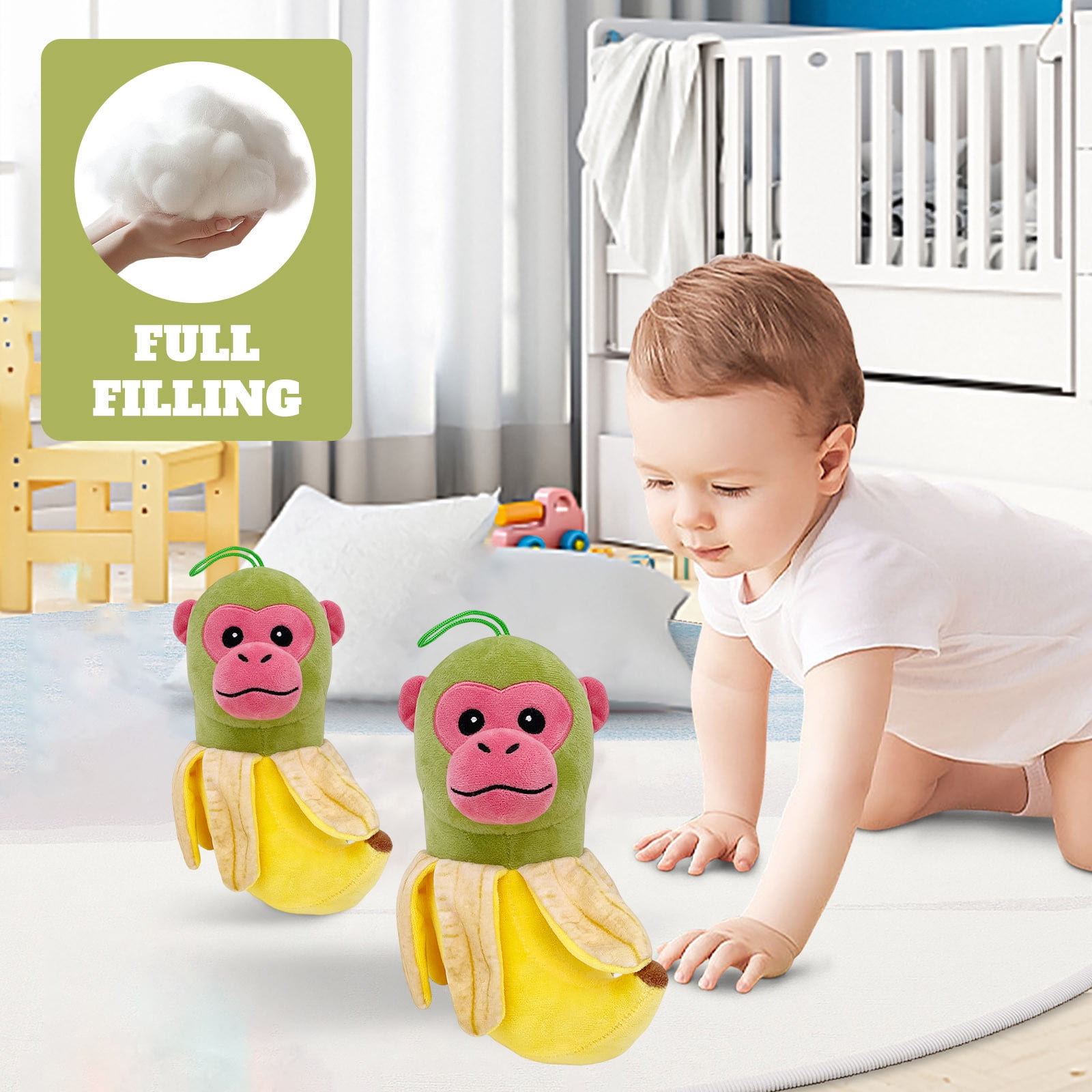 8.6 Inch Monkey Banana Italian Brainrot Toys, Plush Pillows, Birthday ...