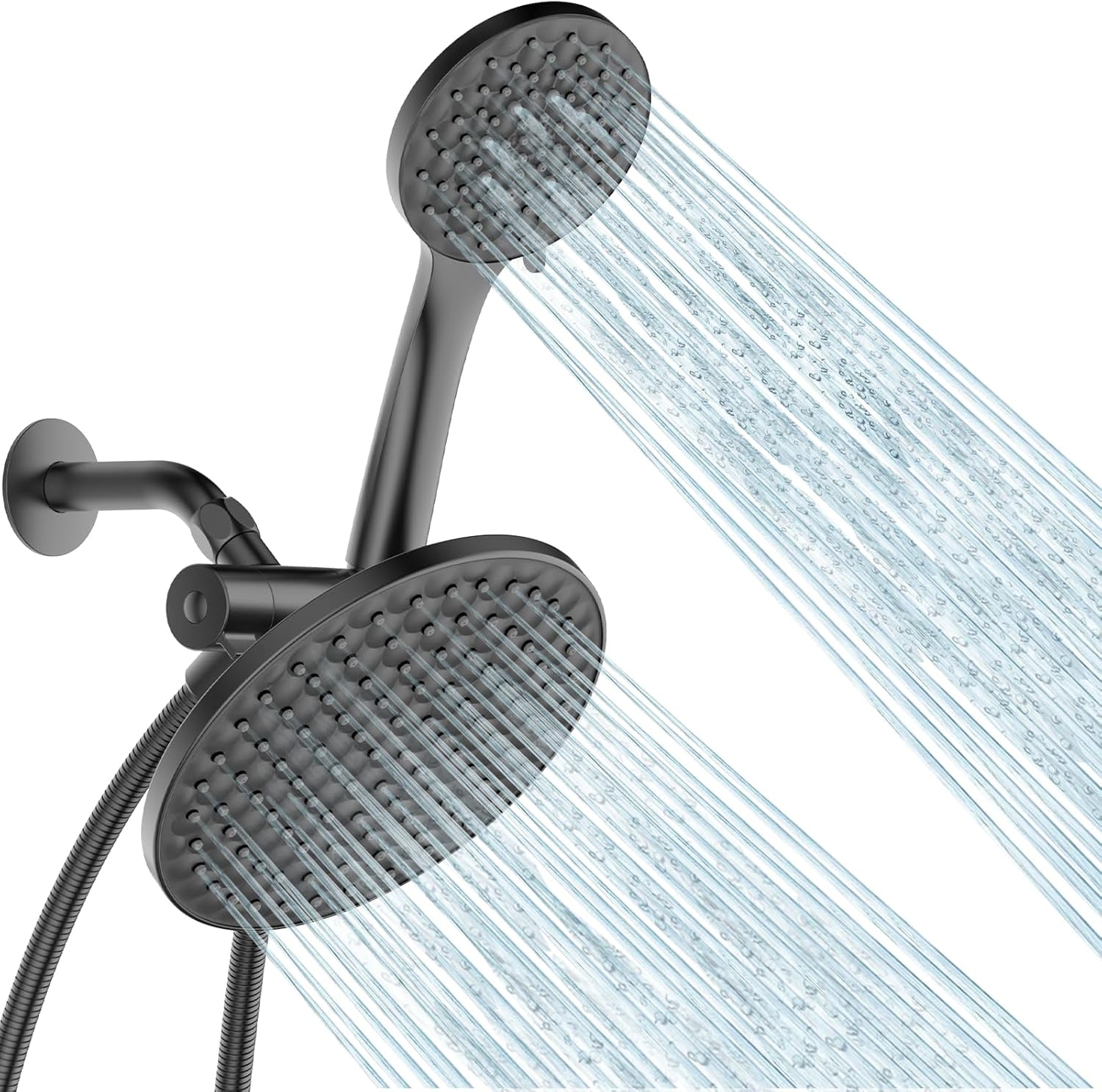 8.6 inch High Pressure 3-Way Shower Heads Combo, Pulsating Rainfall ...