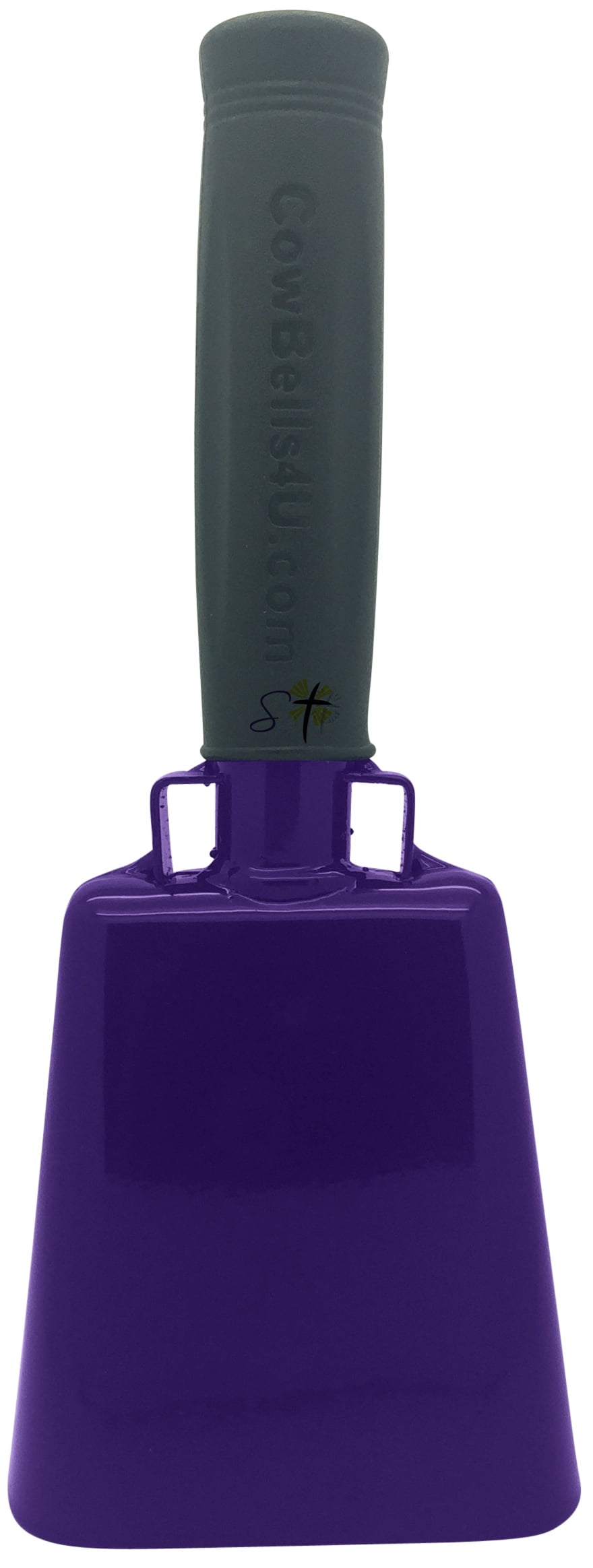 8.6 inch Purple Bell Black Handle Cowbell with Stick Grip Handle Used ...