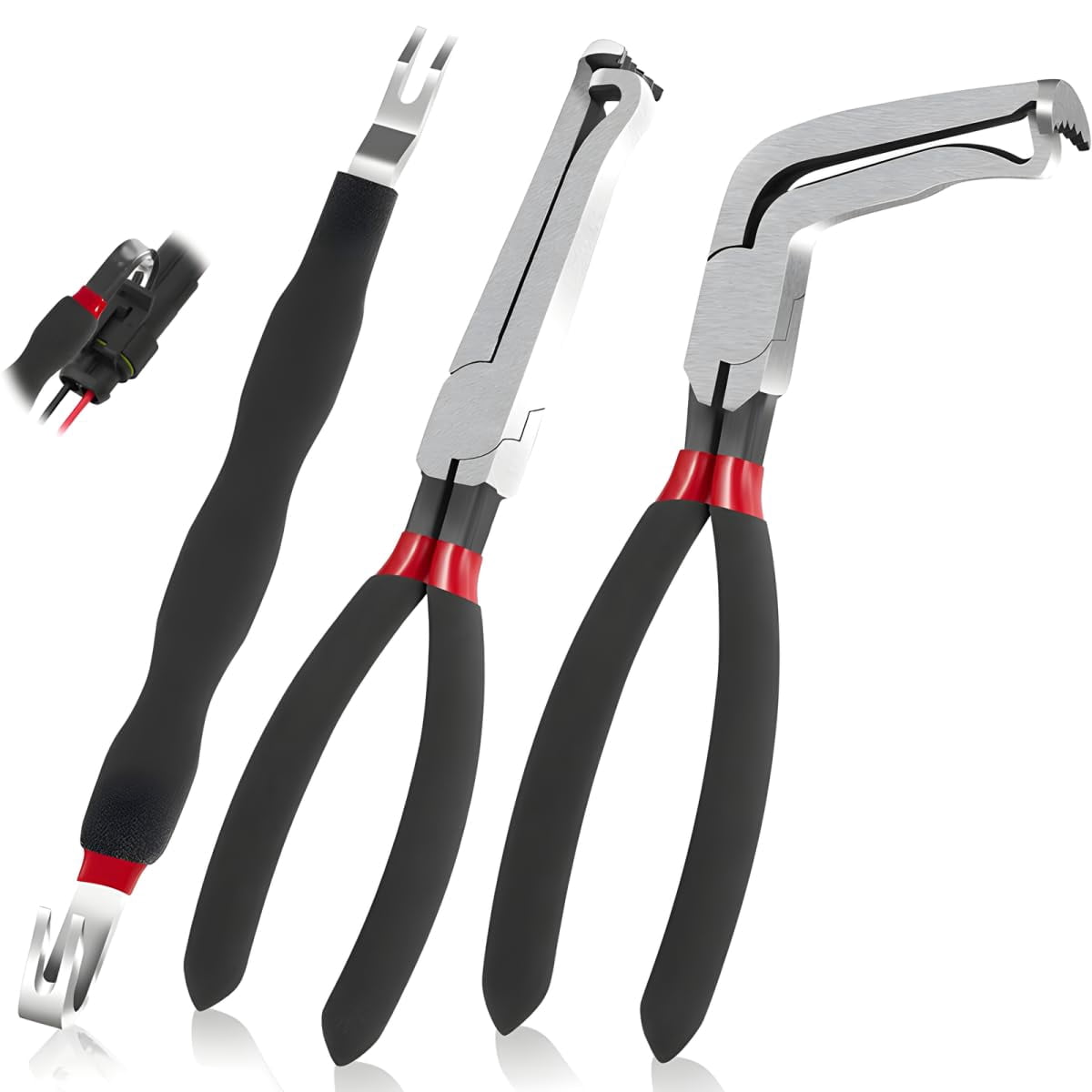 8" 60-Degree Electrical Disconnect Pliers for Automotive Connectors ...