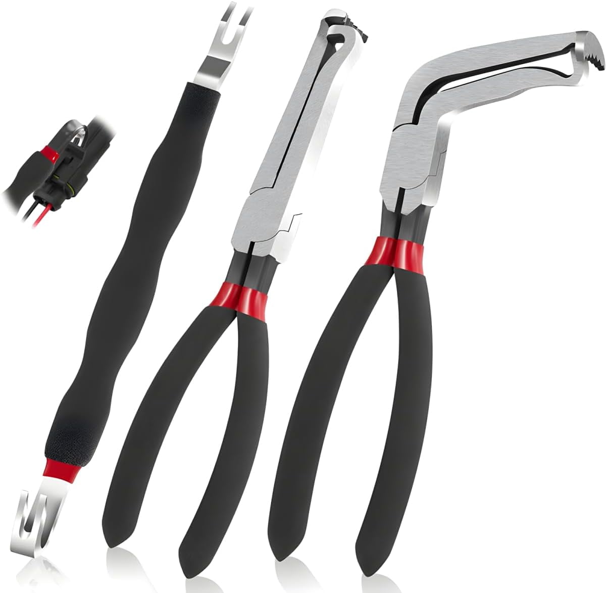 8" 60-Degree Electrical Disconnect Pliers for Automotive Connectors ...