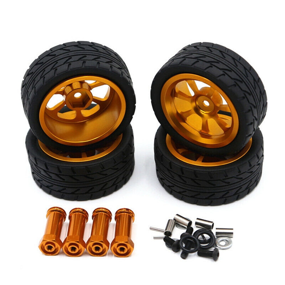 8* 65MM RC Car Rubber Wheels Rim Hubs+Rubber Tires For Wltoys (144001 ...