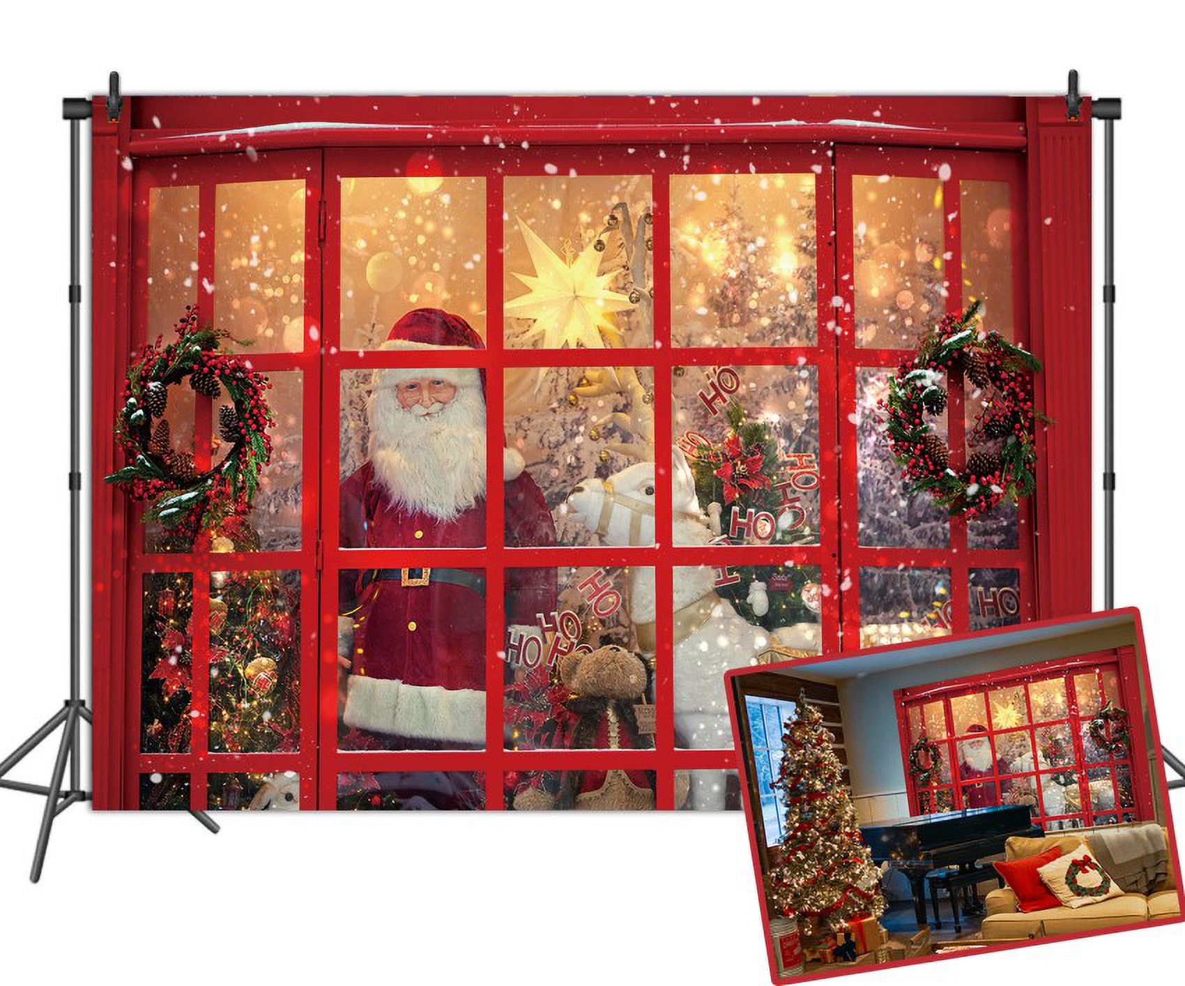 8×6FT Christmas Backdrop Christmas Santa Backdrops Photography Store ...