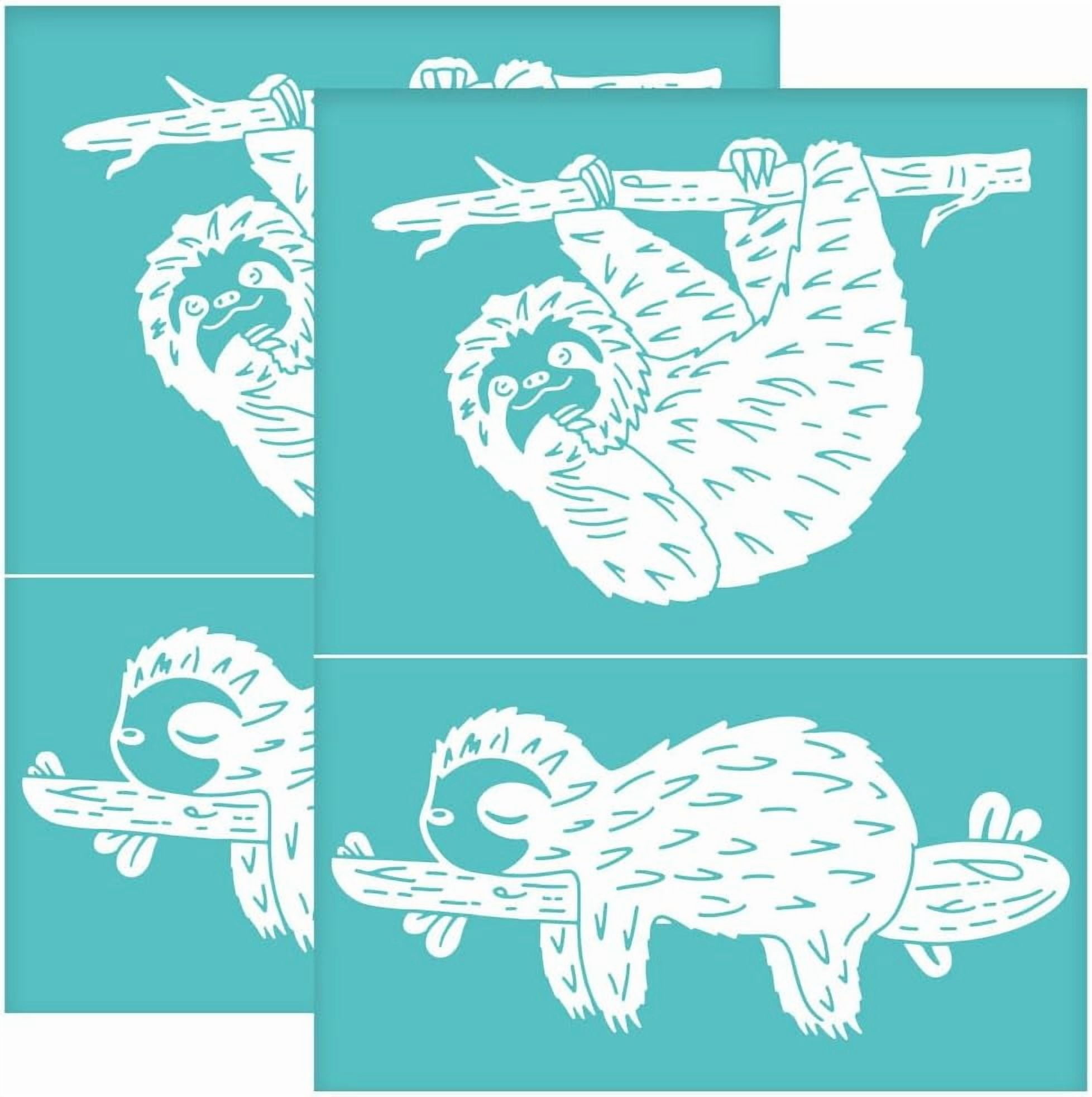 8.6x11 Inch 2pcs Animal Theme Silk Screen Printing Stencils Self ...