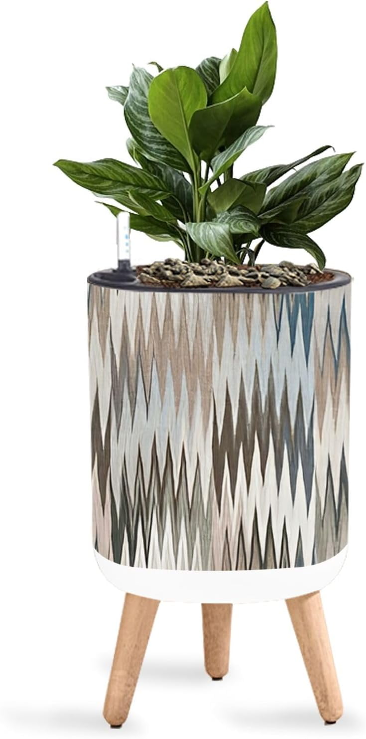 8.7" Self Watering Planter with Stand Rug seamless texture zigzag ...