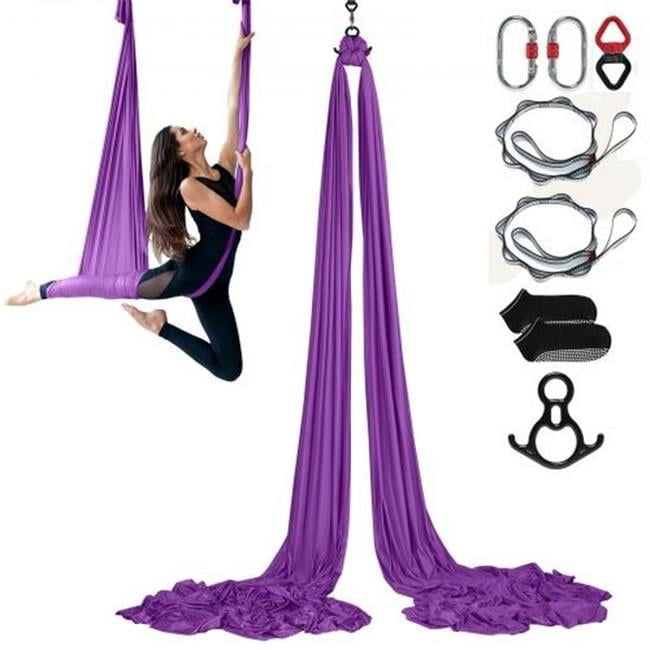8.7 Yard Aerial Silk & Yoga Swing Hammock Kit with 100gsm Nylon Fabric ...