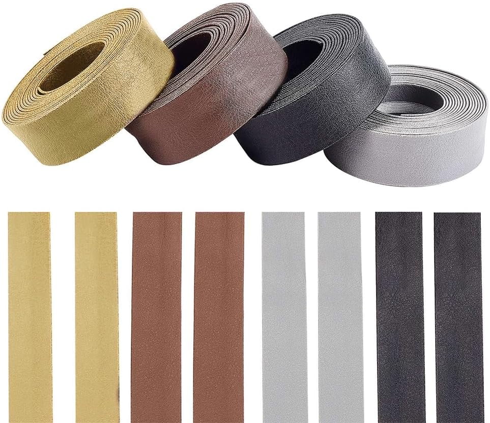 8.7 Yard PU Leather Trim 4 Colors Fold Over Trim Single Folded Bias ...