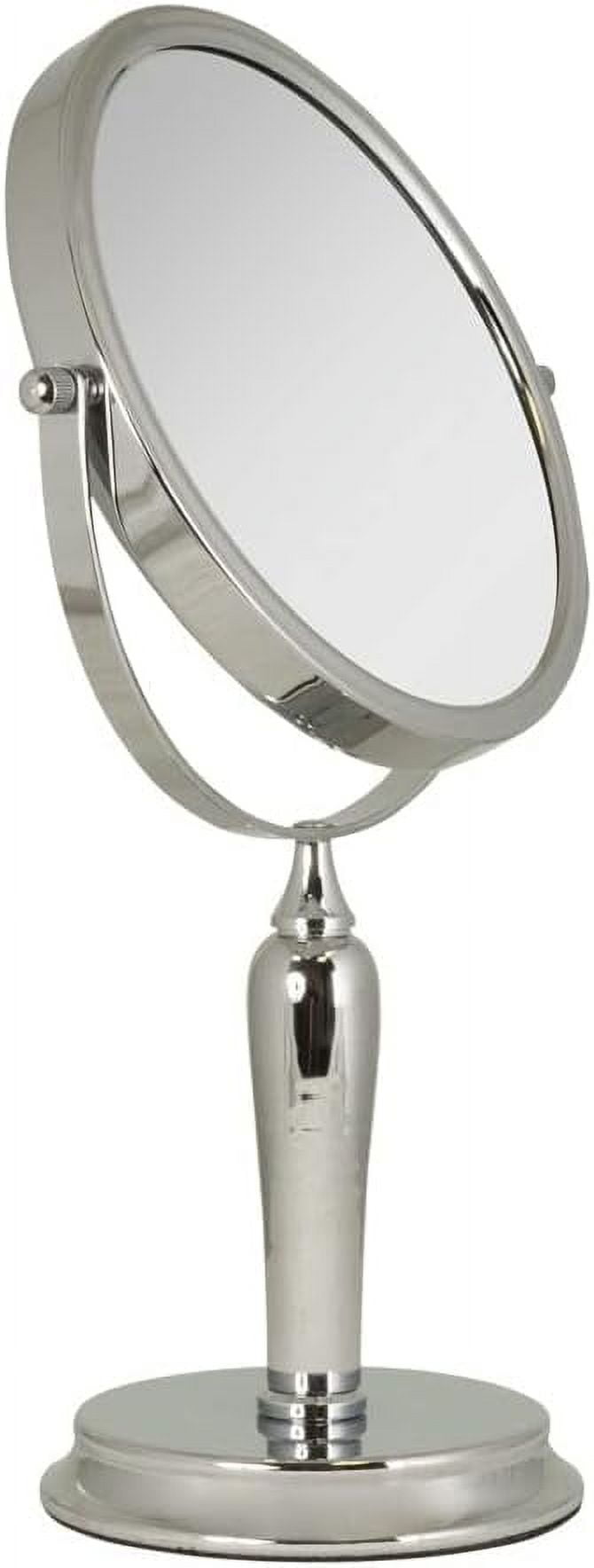 8.75” Round Non-Lighted Makeup Mirror 5X 1X Magnifying Makeup Mirrors ...