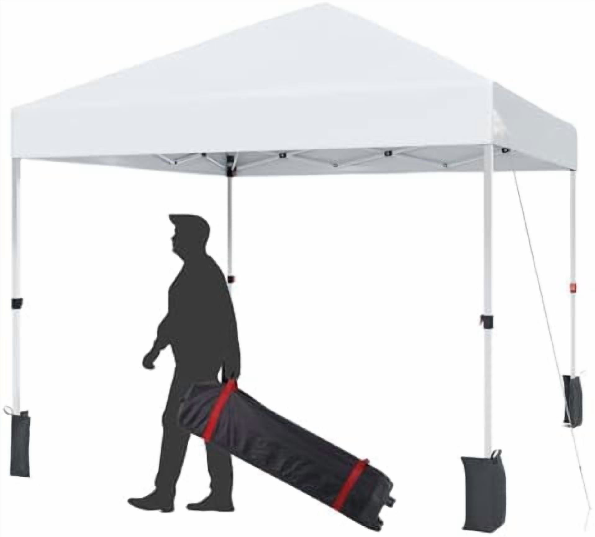 8 * 8 FT Pop Up Canopy for One Person Setup,Instant Portable Commercial ...
