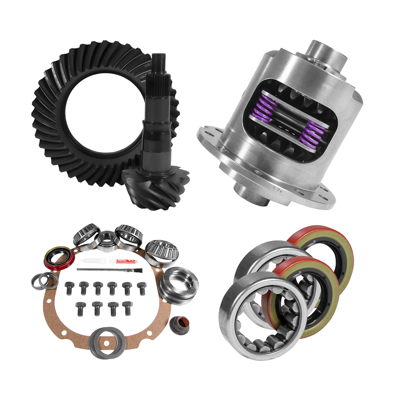 8.8" Ford 4.56 Rear Ring & Pinion, Install Kit, 31spl Posi, 2.53" Axle ...
