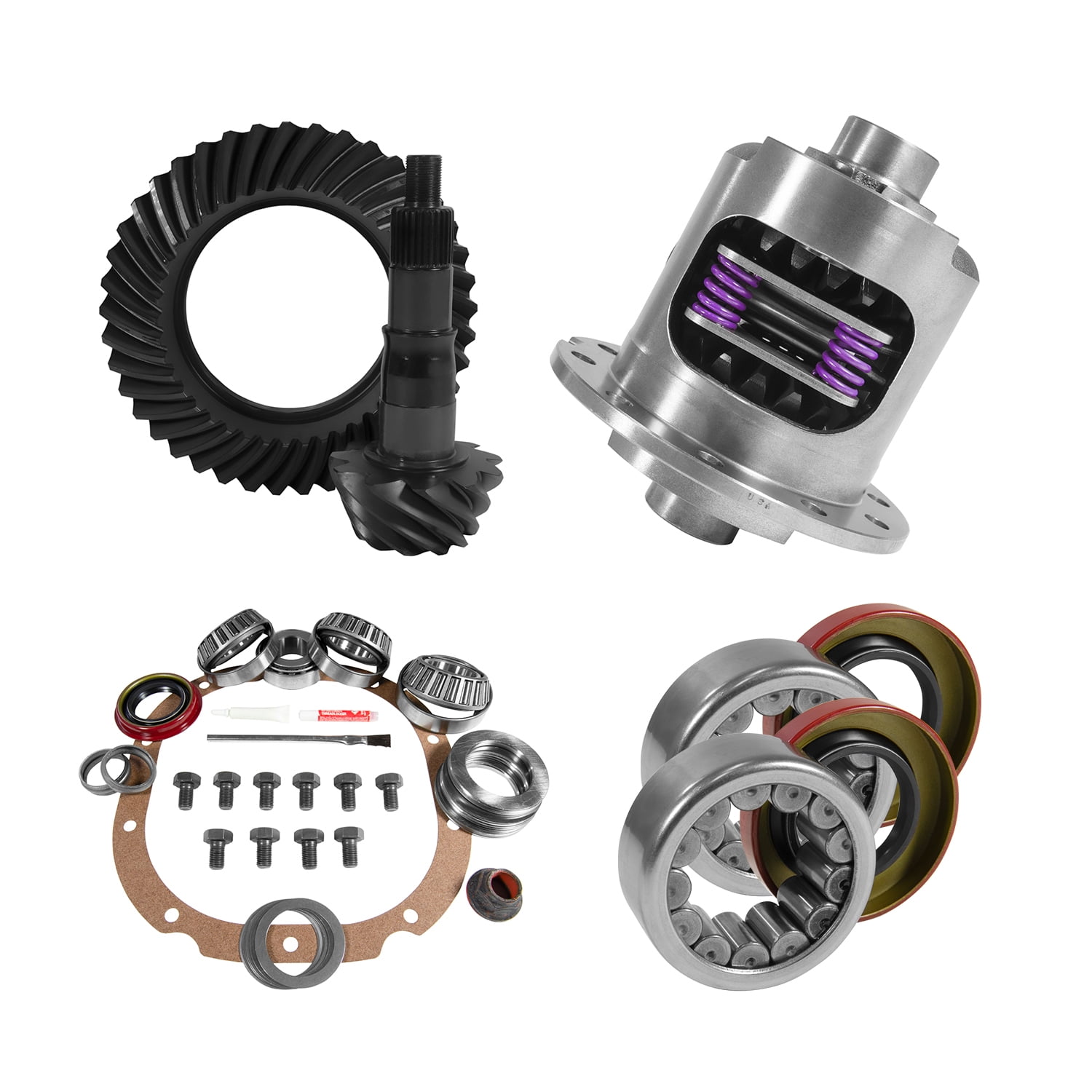 8.8" Ford 4.56 Rear Ring & Pinion, Install Kit, 31spl Posi, 2.99" Axle ...