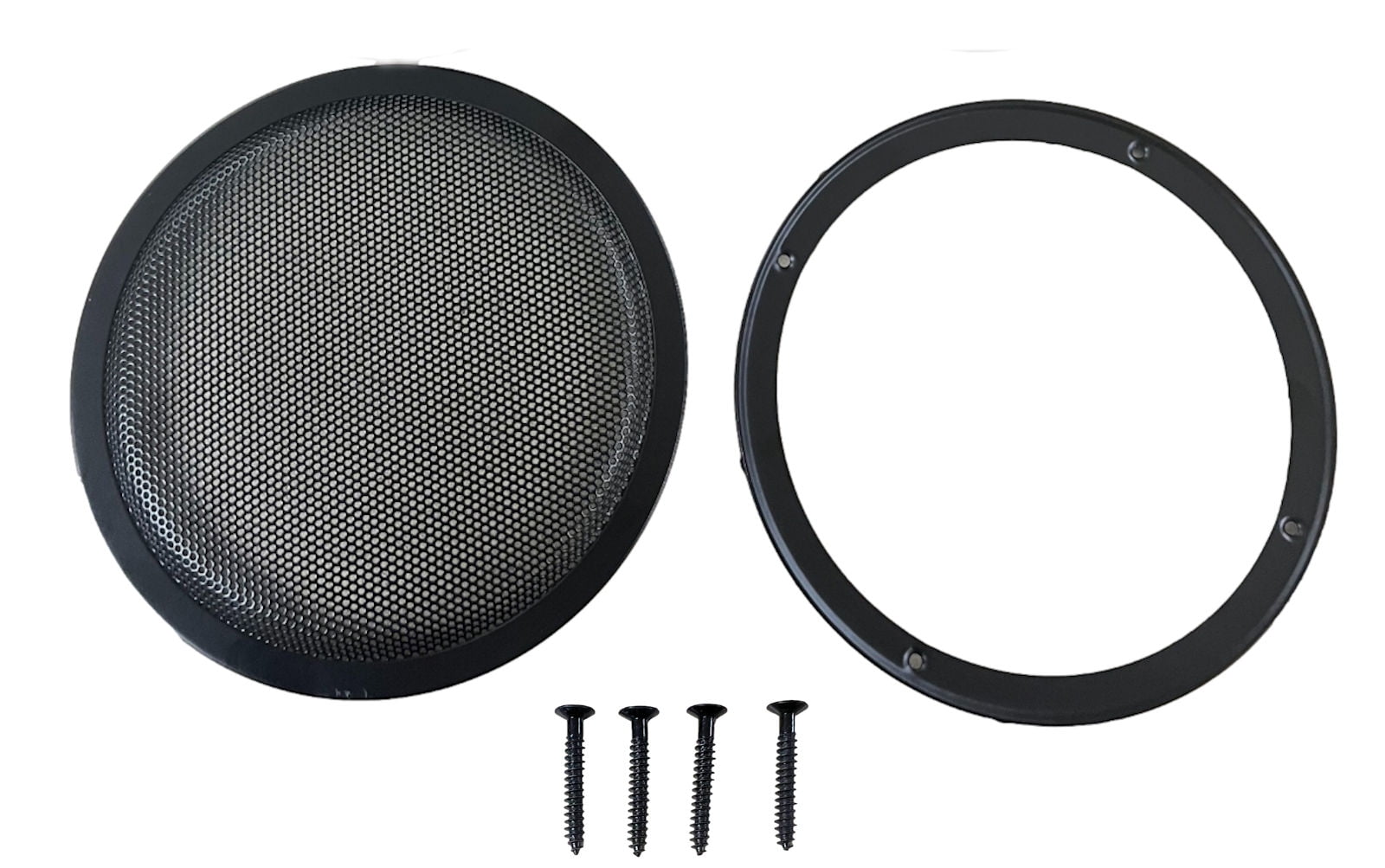 8" 8 Inch Mesh Metal Speaker Grill with Double Rings Subwoofer Black ...