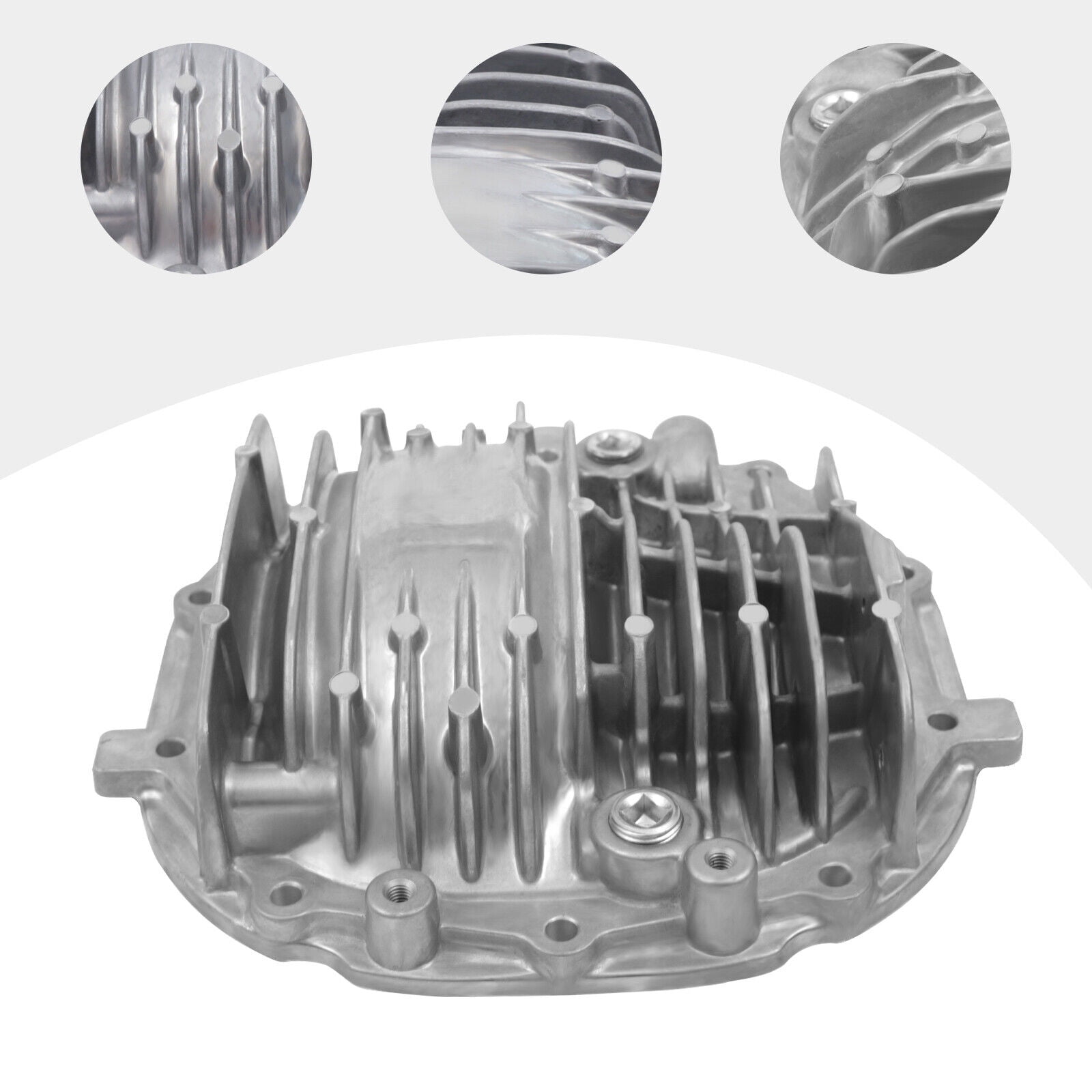 8.8" Siver Axle Rear Differential Cover Aluminum (Finned) For Ford ...