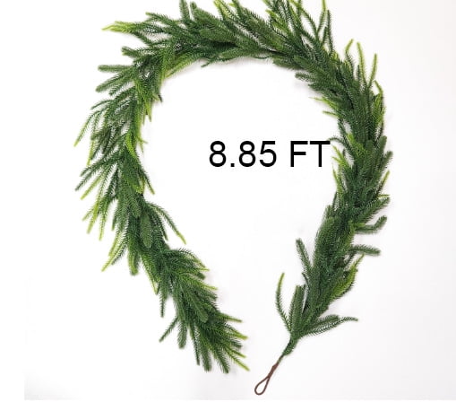 8.85ft Christmas Garland, Artificial Real Touch Greenery Cedar ...