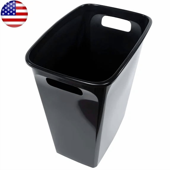 8.8Gallon Slim Plastic Handled Office Trash Can Wastebaskets Carry ...