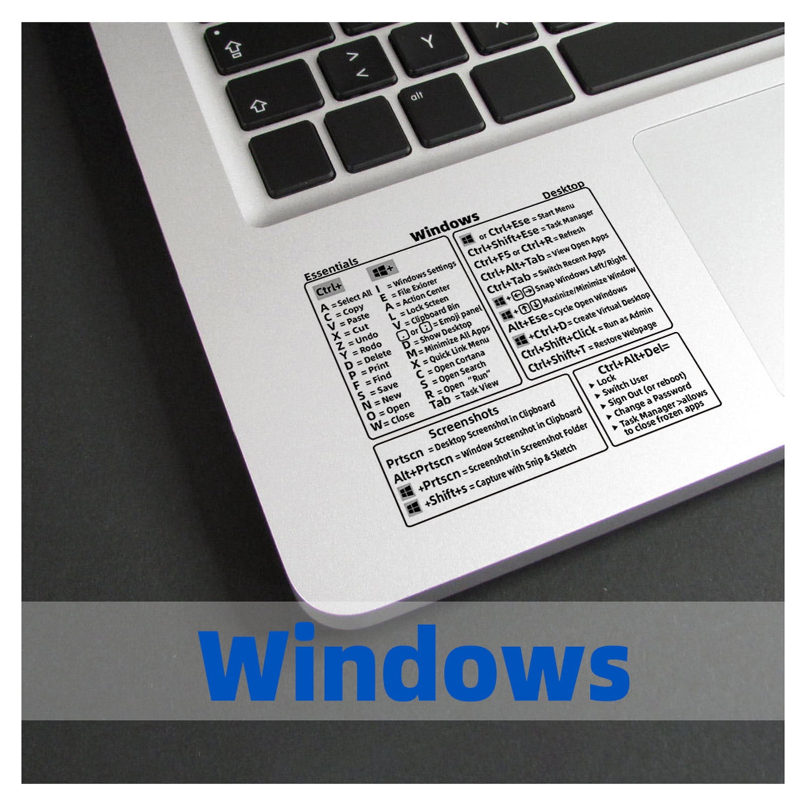 8*8cm Transparent Color Computer Shortcut Stickers PC Software Shortcut ...