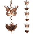 8.8ft Rain Chain for Gutters Downspouts Outside,Butterfly Rain Chain ...