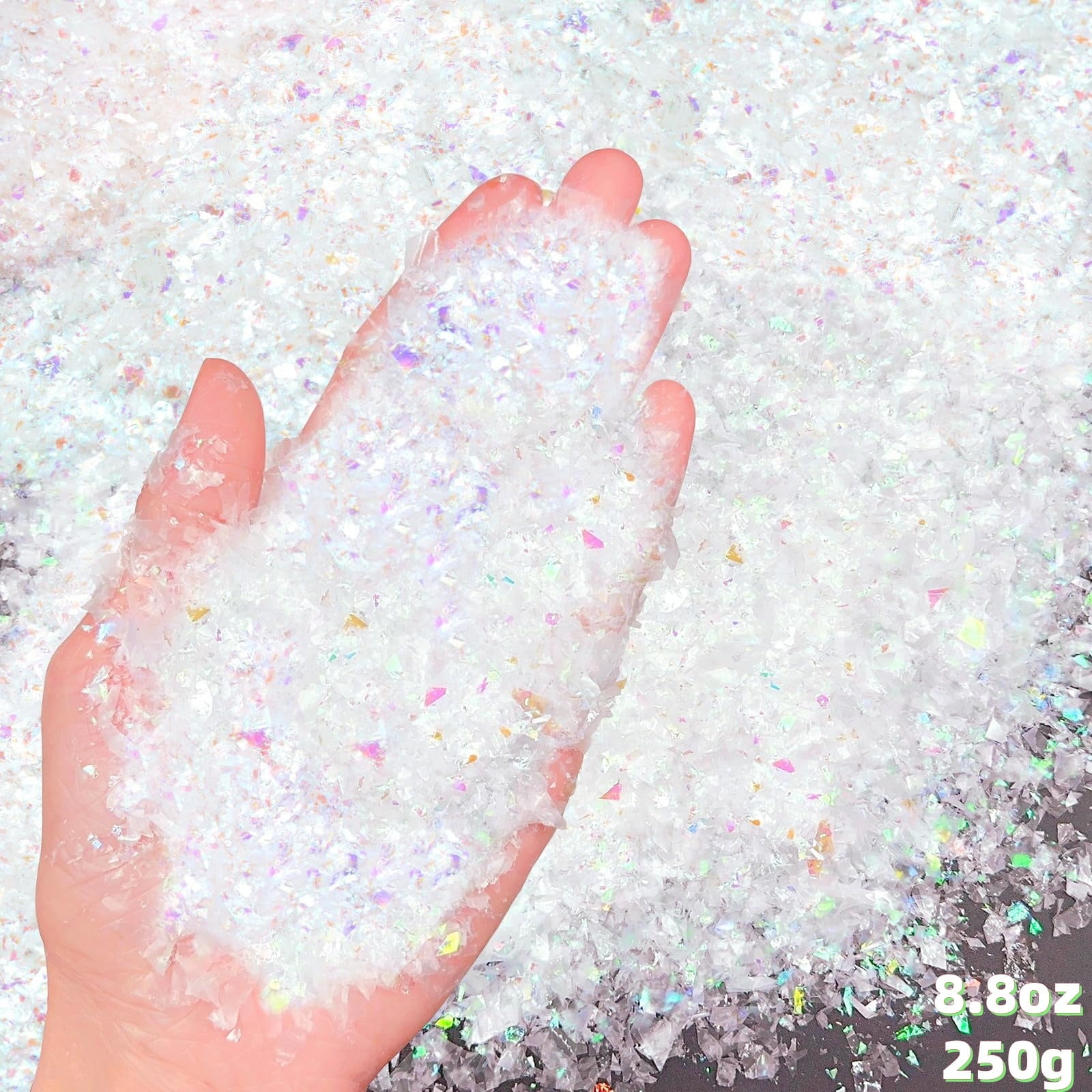 8.8oz Artificial Snow,Christmas Fake Snow Powder Glitter Dry Snowflake ...
