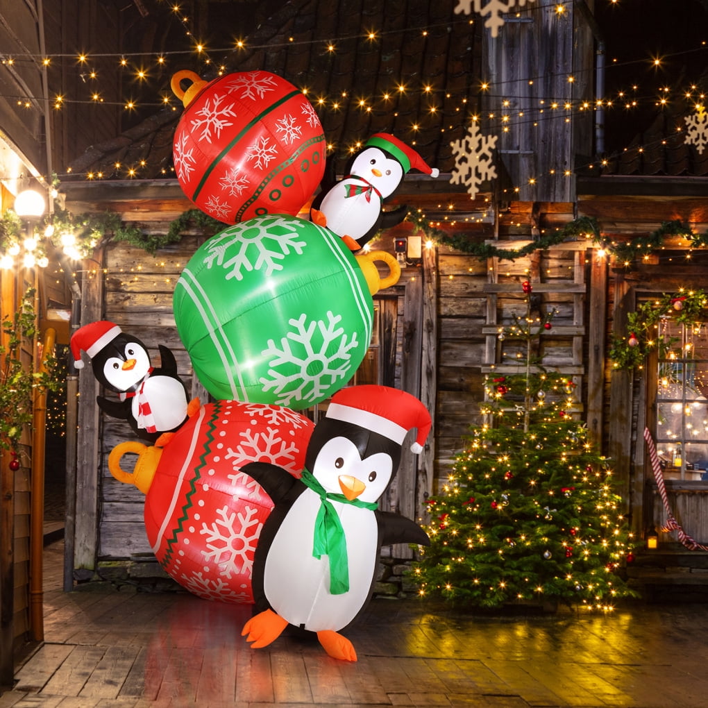 8.9 FT Christmas Inflatable Decoration, Inflatable Christmas Balls and ...