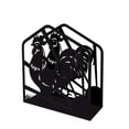 8.9 Inch Rooster Wrought Iron Napkin Stand, Metal Tissue Holder, Table ...
